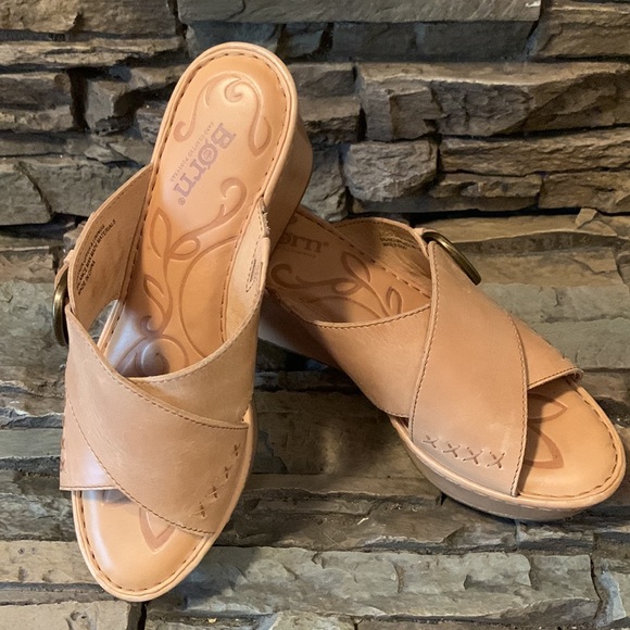 Born | Shoes | Born Slip On Wedge Heels Leather Women | Poshmark